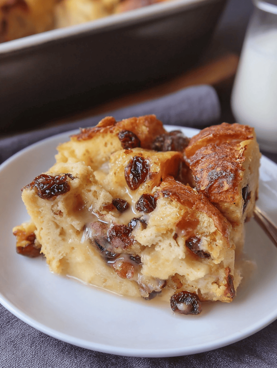 Cinnamon Raisin Bread Pudding - Skinny Daily Recipes