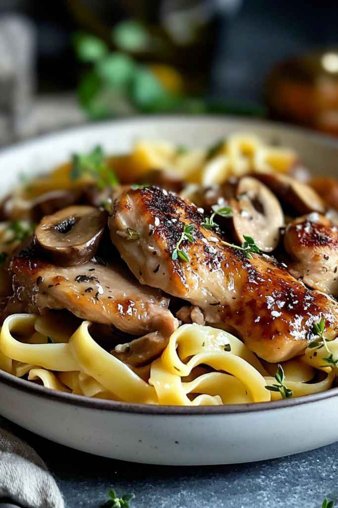 CHICKEN WITH BUTTERED NOODLES - Skinny Daily Recipes