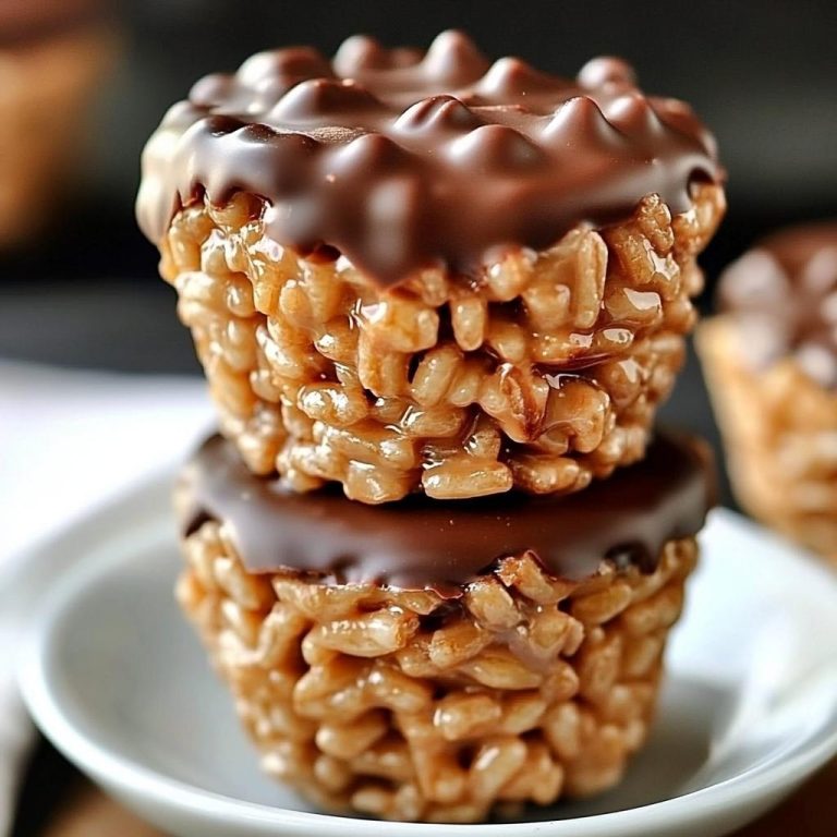 CHOCOLATE PEANUT BUTTER RICE KRISPIE CUPS - Skinny Daily Recipes