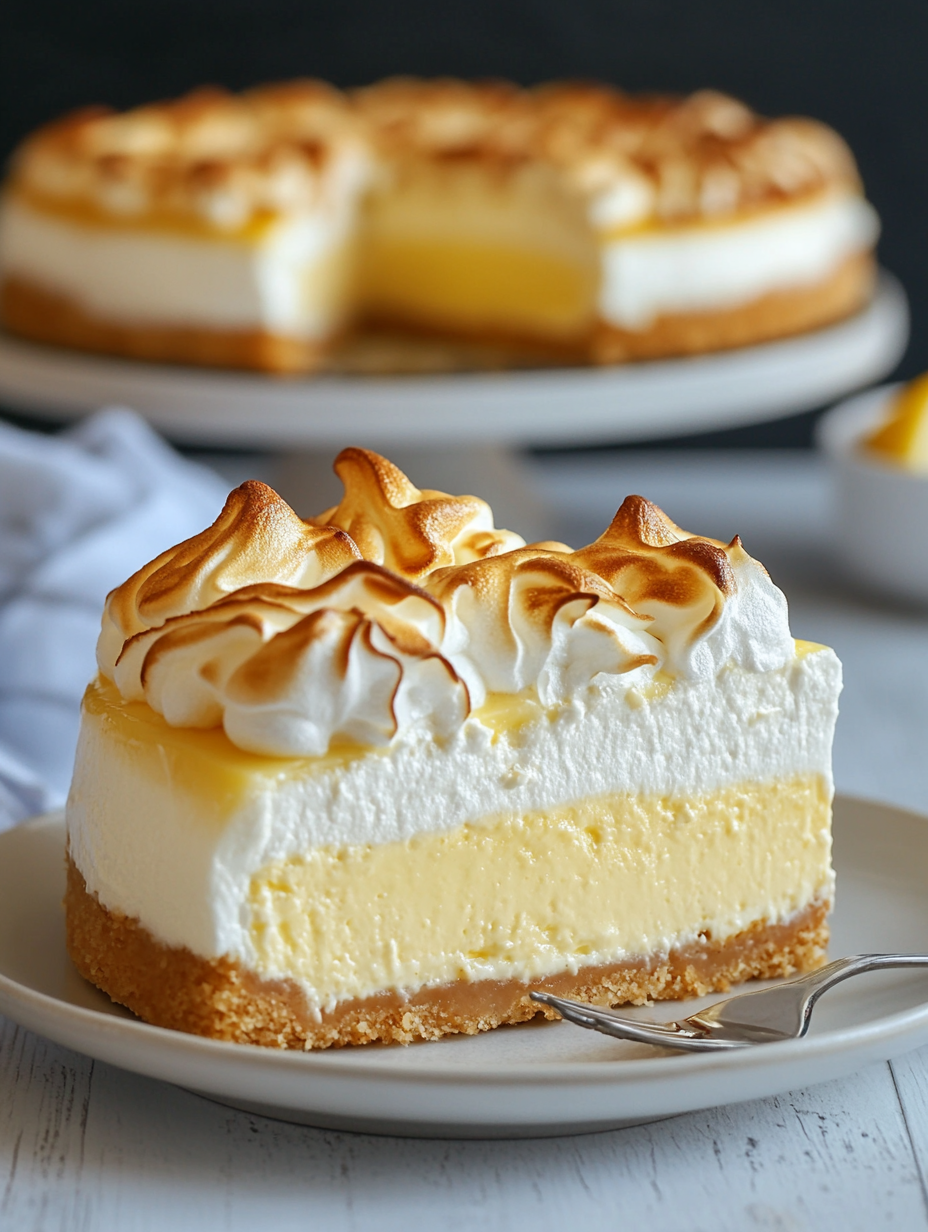LEMON MERINGUE CHEESECAKE - Skinny Daily Recipes
