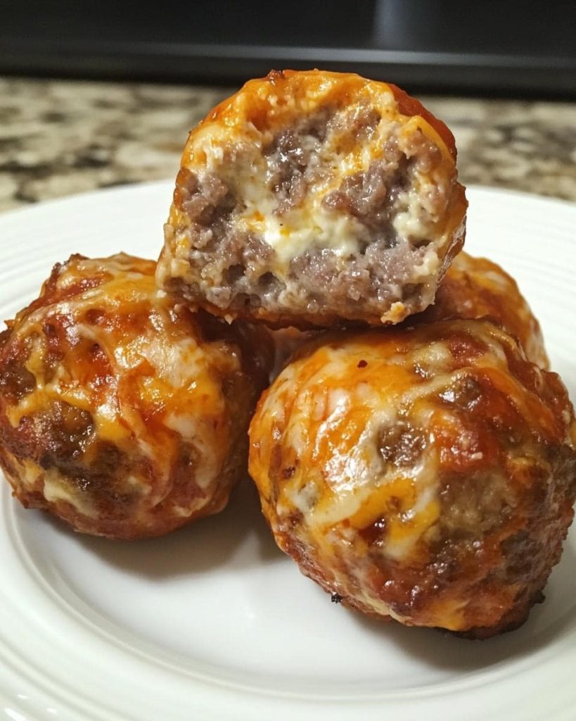 Rotel Cream Cheese Sausage Balls - Skinny Daily Recipes