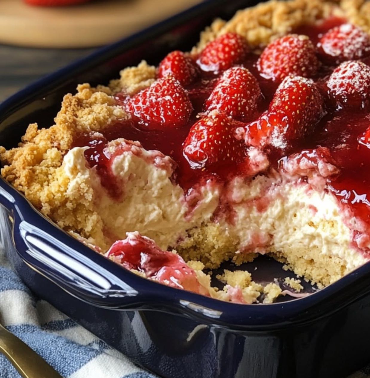 Strawberry Cheesecake Crumble - Skinny Daily Recipes