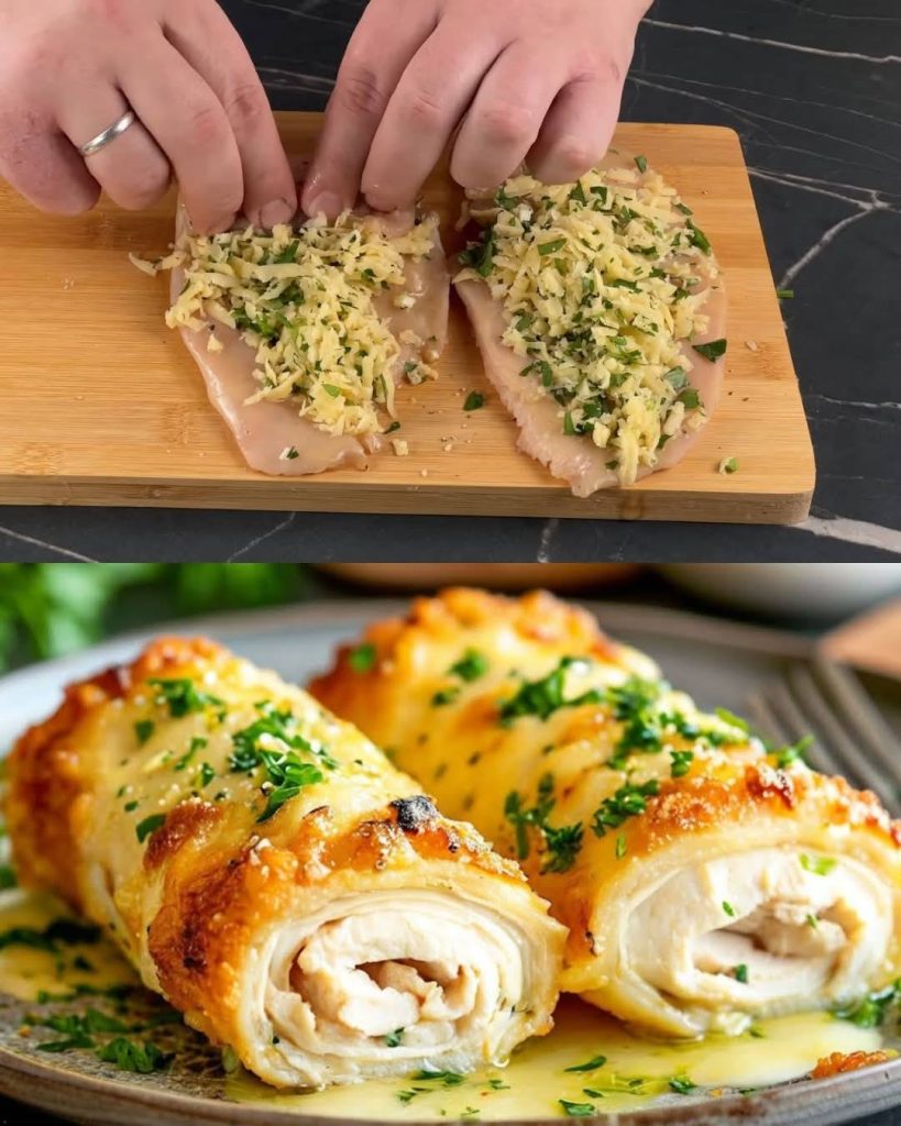 Incredibly Tender Chicken Rolls with Melted Cheese Inside - Skinny ...