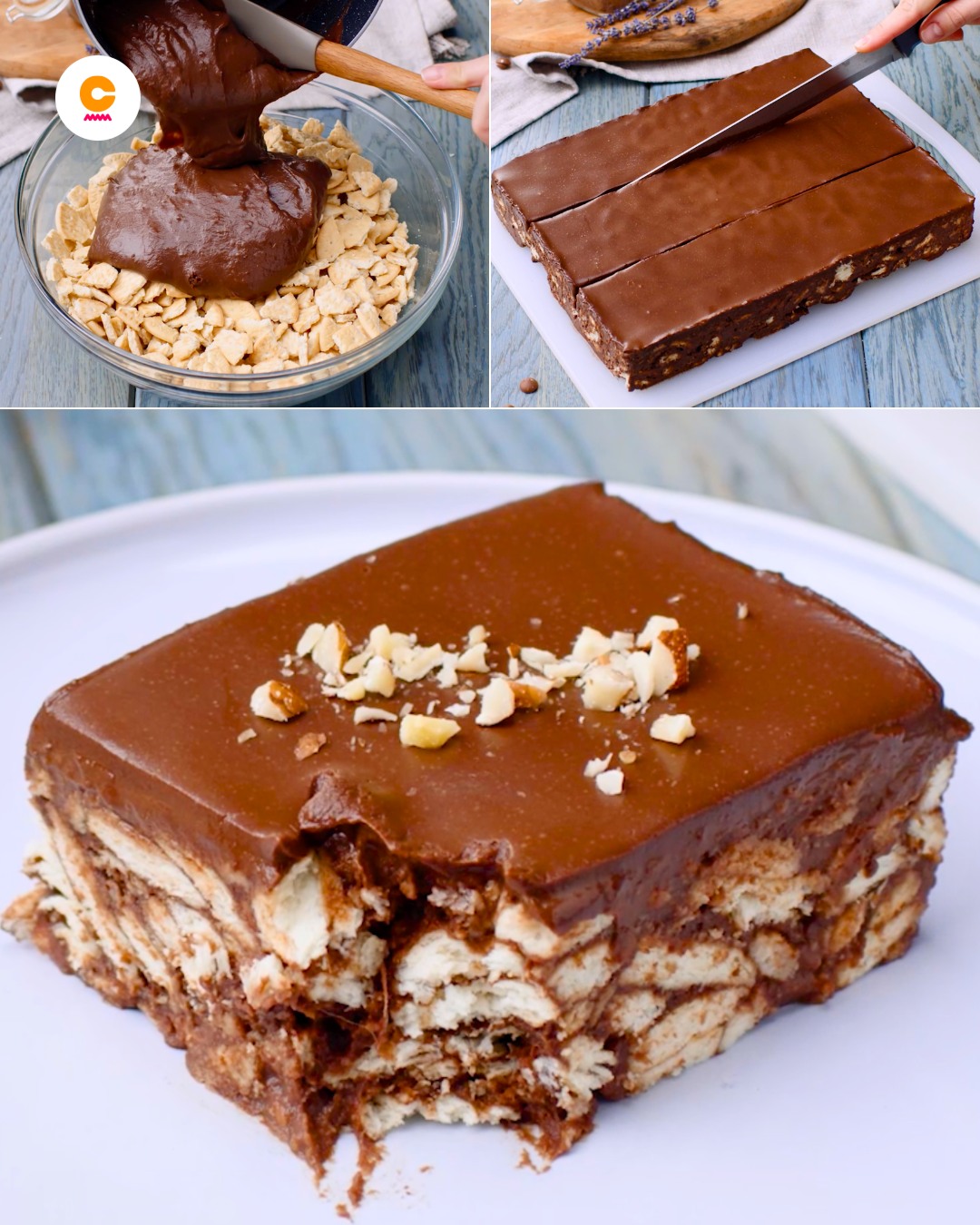 Chocolate salami squares - Skinny Daily Recipes