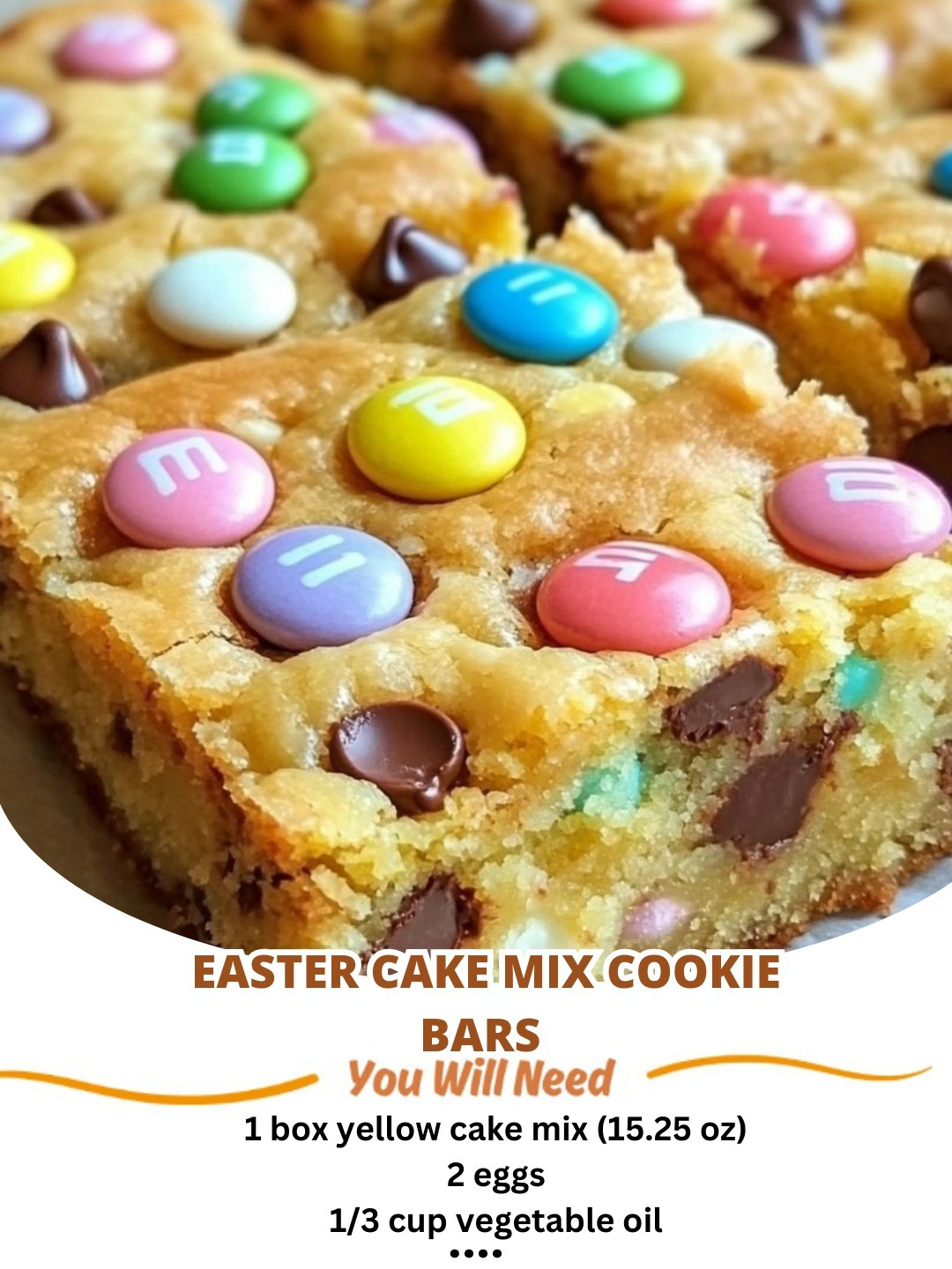 Easter Cake Mix Cookie Bars - Skinny Daily Recipes