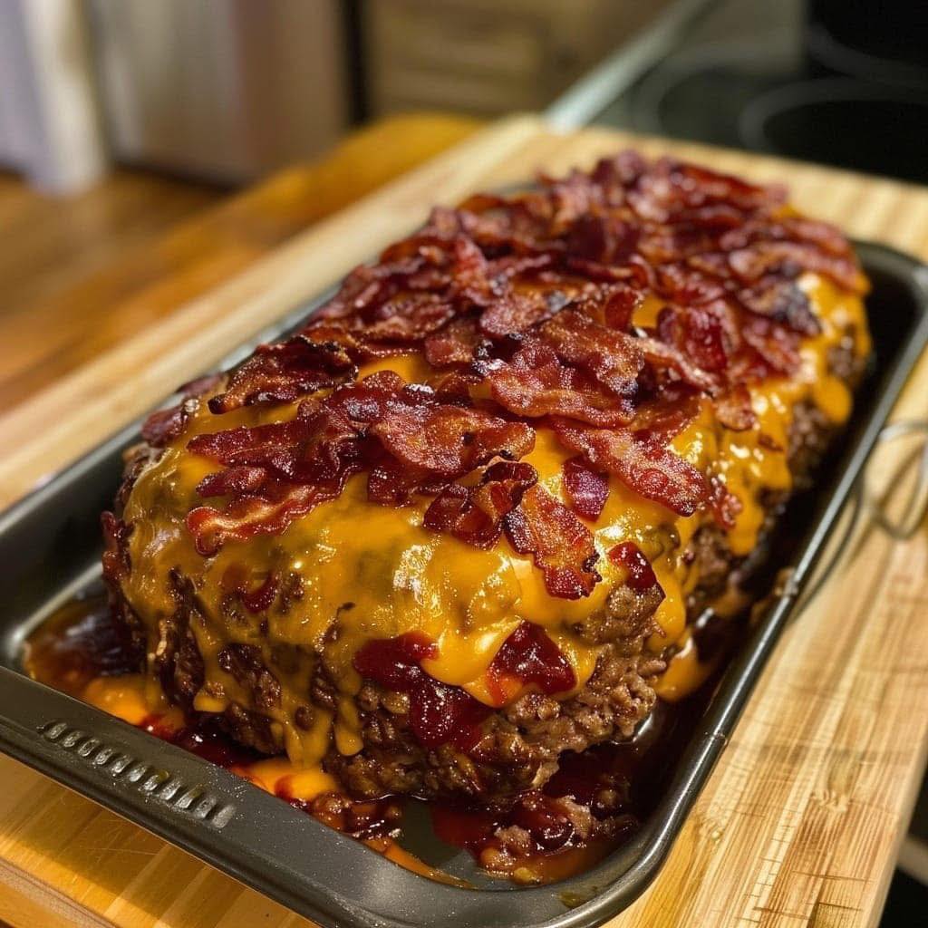 Bacon Cheeseburger Meatloaf - Skinny Daily Recipes