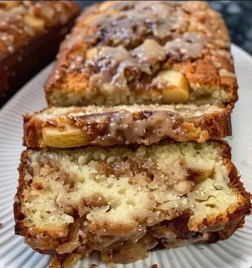 Cinnamon Swirl Apple Fritter Bread - Skinny Daily Recipes
