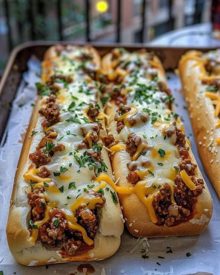 Garlic Bread Sloppy Joes - Skinny Daily Recipes