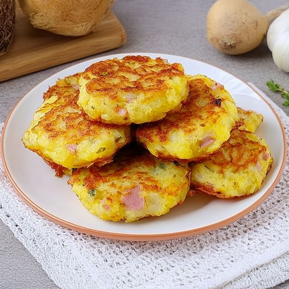 Potato and Ham Fritters - Skinny Daily Recipes