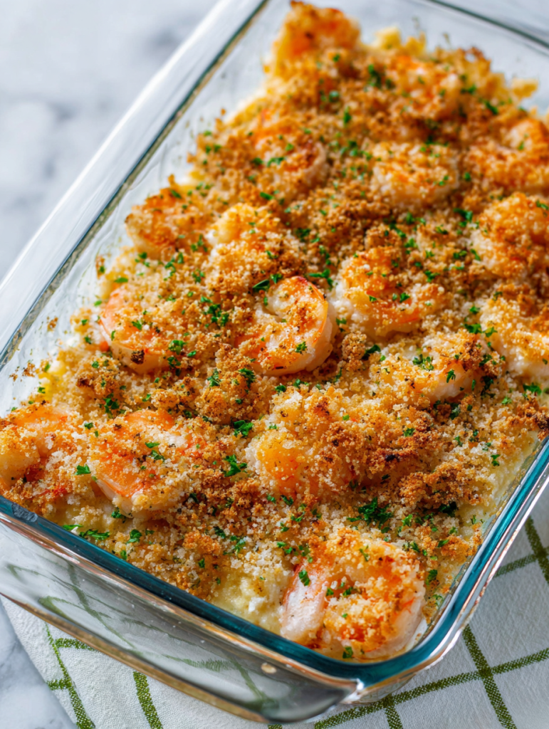 Crispy Shrimp Casserole - Skinny Daily Recipes