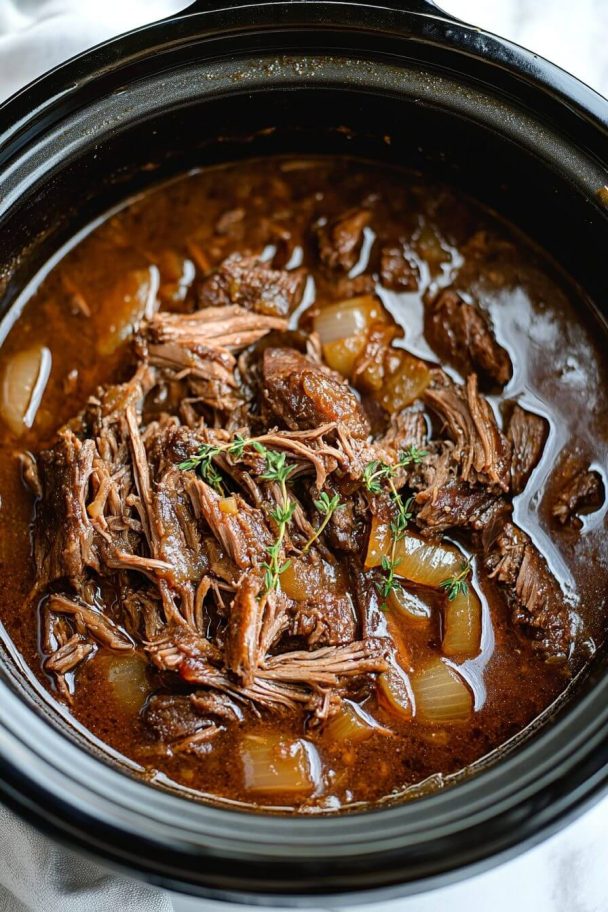 SLOW COOKER AMISH POT ROAST - Skinny Daily Recipes