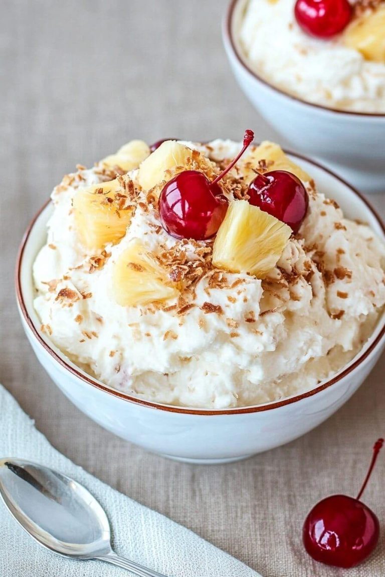 HAWAIIAN PINEAPPLE COCONUT FLUFF - Skinny Daily Recipes